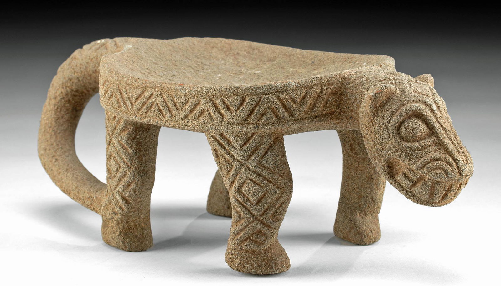 Superb Costa Rican Jaguar Form Metate - May 24, 2018 | Artemis Gallery ...