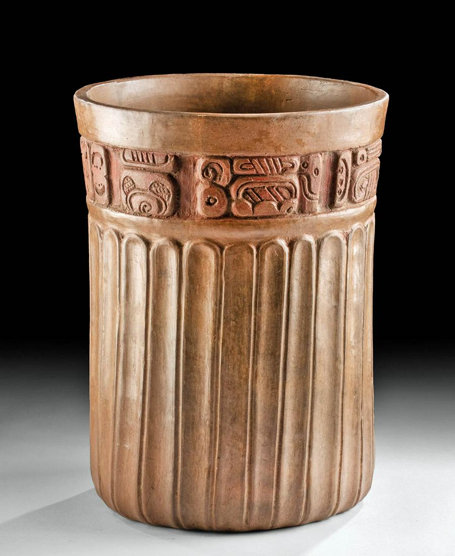 Maya Late Classic Redware Cylinder Glyph Band - Mar 18, 2021 | Artemis ...