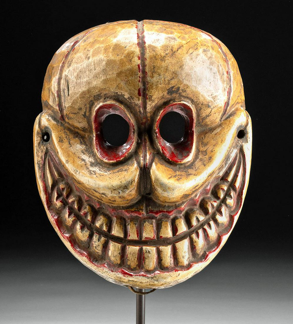 19th C. Nepalese Wood Mask of Citipati Skeletal Deity - Apr 01, 2021 ...
