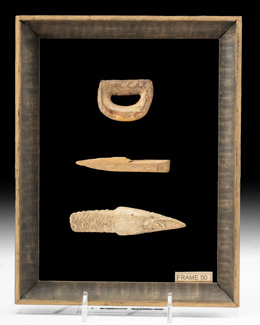 Pre Contact Native American Inuit Bone Tools (3 Pcs)