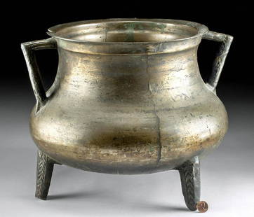 17th Century English Bronze Posnet