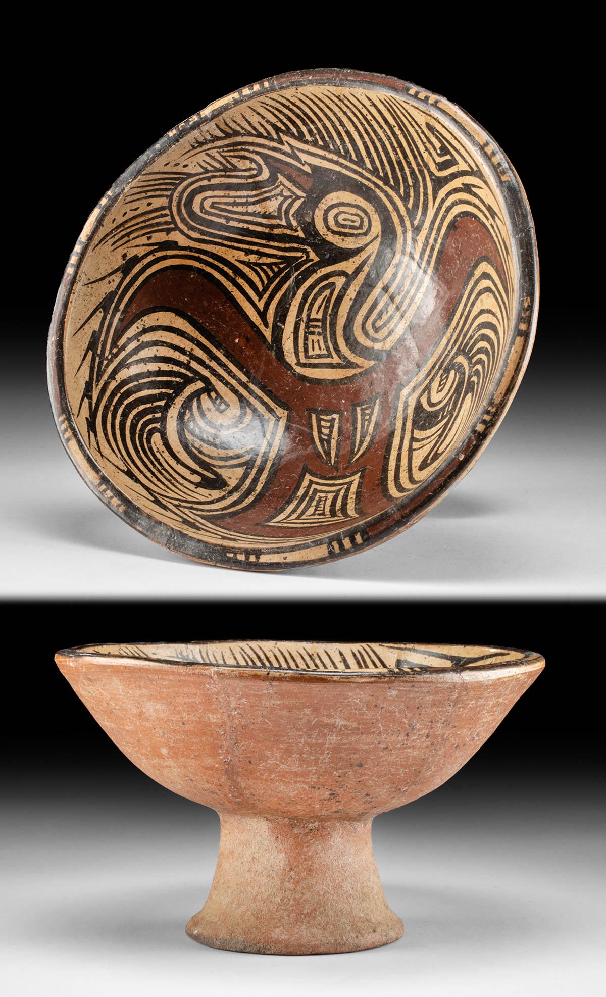 Cocle Veraguas Polychrome Pedestal Bowl