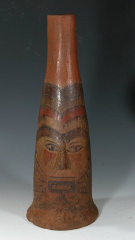 12: Pre-Columbian Nazca Pottery Trumpet