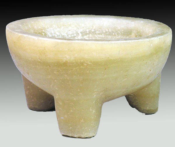 Egyptian South Arabian Calcite / Alabaster Mortar