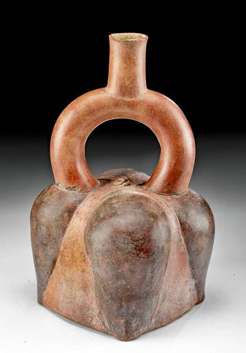 Gorgeous Chavin Pottery Gourd Stirrup Vessel W/ Tl Test