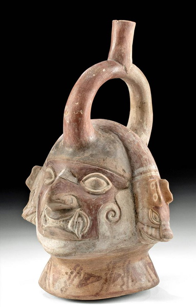 Moche Pottery Ai Apec Rattle Vessel Ex Museum