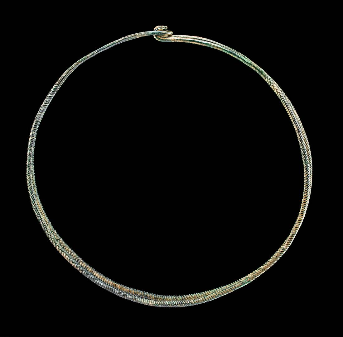 Large Celtic La Tene Bronze Twisted Torque