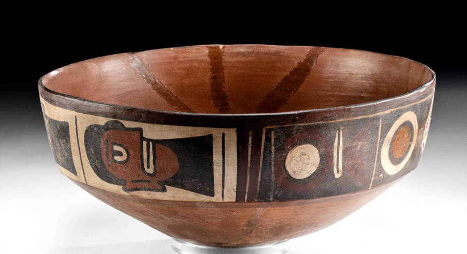 Nazca Polychrome Bowl w/ Trophy Heads & Fish - Jul 08, 2021 | Artemis ...