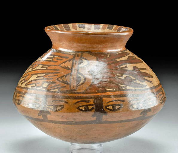 Nazca Polychrome Pottery Jar w/ Trophy Heads - Jul 22, 2021 | Artemis ...