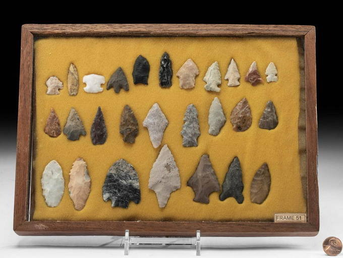 26 Native American Stone Points & 1 Scraper - Jul 27, 2021 | Artemis ...