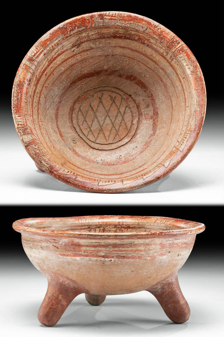 Mixtec Pottery Tripod Bowl, Ex Museum