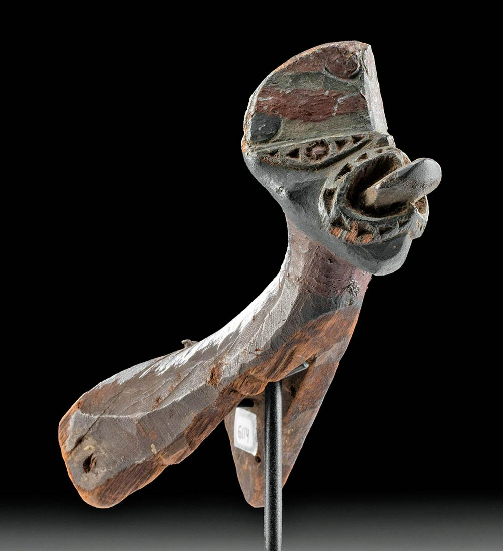 Late 18th C. Maori Wood Canoe Prow / Tauihu