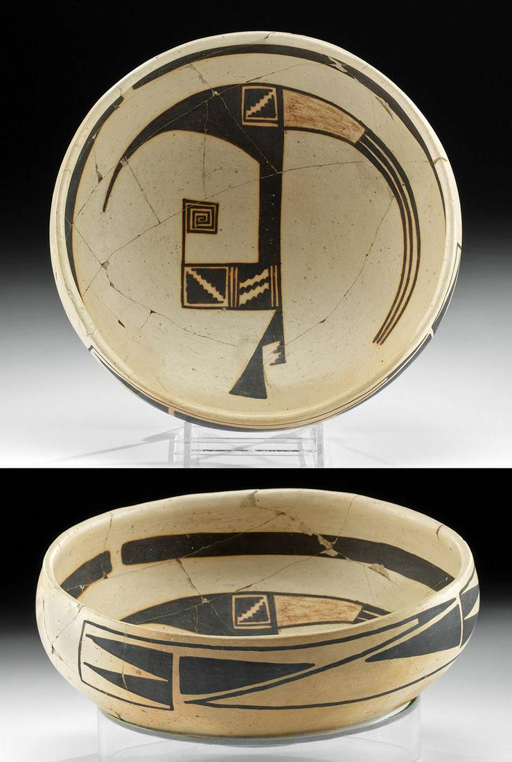13th C. Ancestral Puebloan Jeddito Bowl W/ Tl Test
