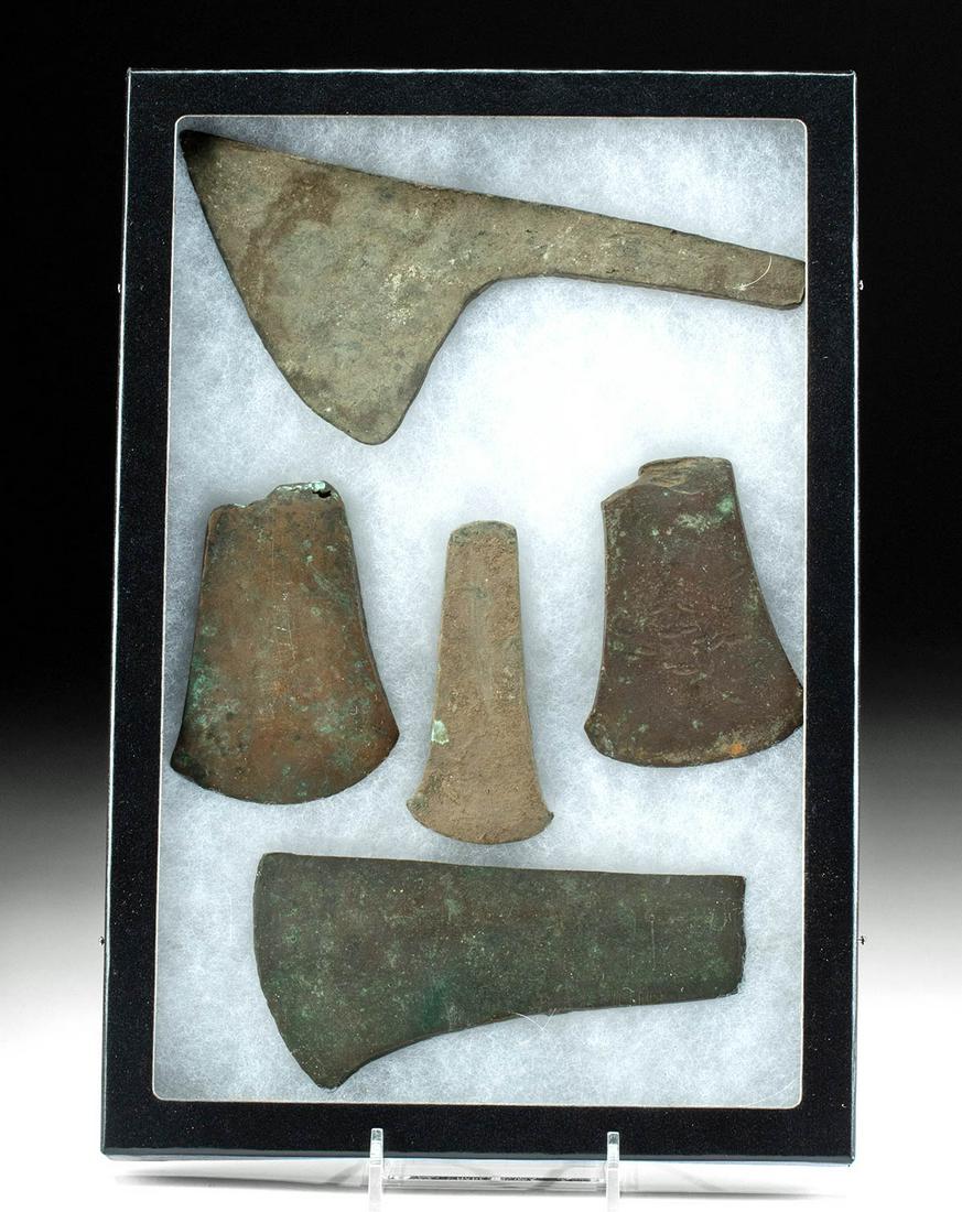5 Inca Copper & Bronze Tools Axe Blades & Chopper