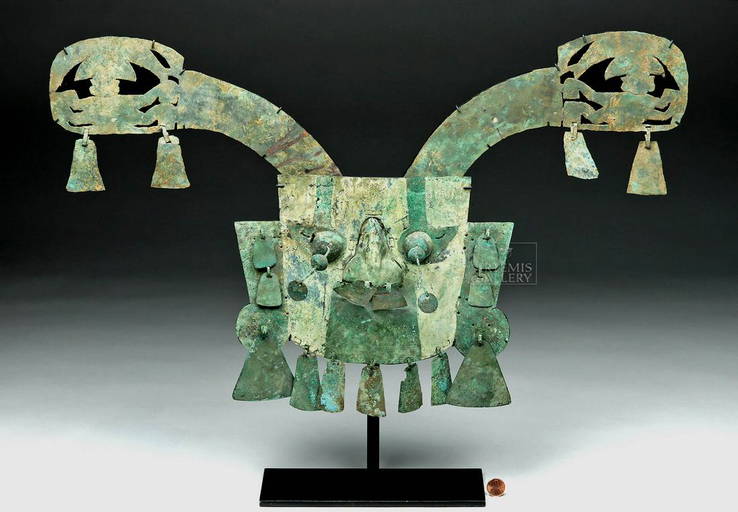 Sican Lambayeque Copper Mask w/ Wings - Sep 23, 2021 | Artemis Gallery ...