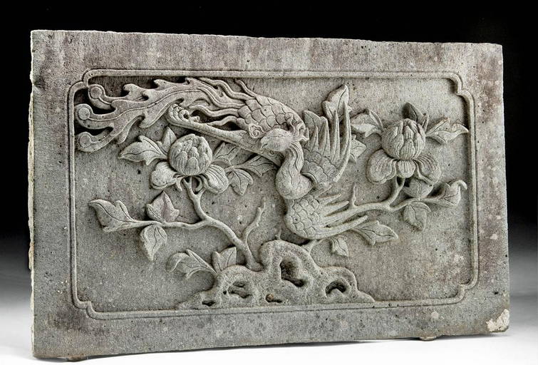 Massive Chinese Ming Dynasty Stone Panel w/ Phoenix - Sep 23, 2021 ...