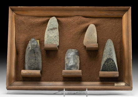 5 Prehistoric Native American Stone Tools / Axe Heads