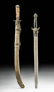 Two Qing Dynasty Chinese Sword