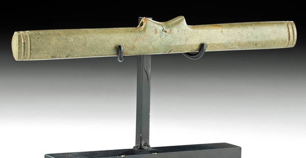 Columbian Tairona Green Stone Batwing Pectoral Pendant