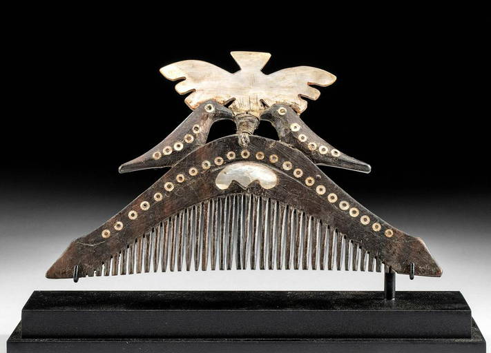 19th C. Indonesian Wood Comb w/ Mother of Pearl Inlay - Nov 29, 2021 ...