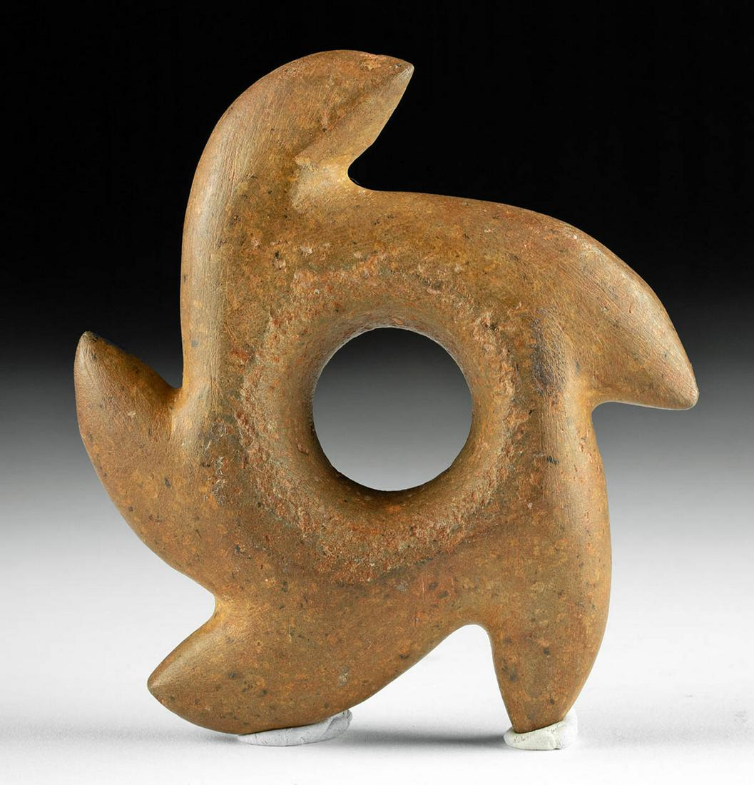 Inca Stone Mace Head Spiral Star | Barnebys