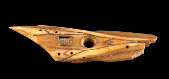 Pre Contact Native American Inuit Bone Armor Plate