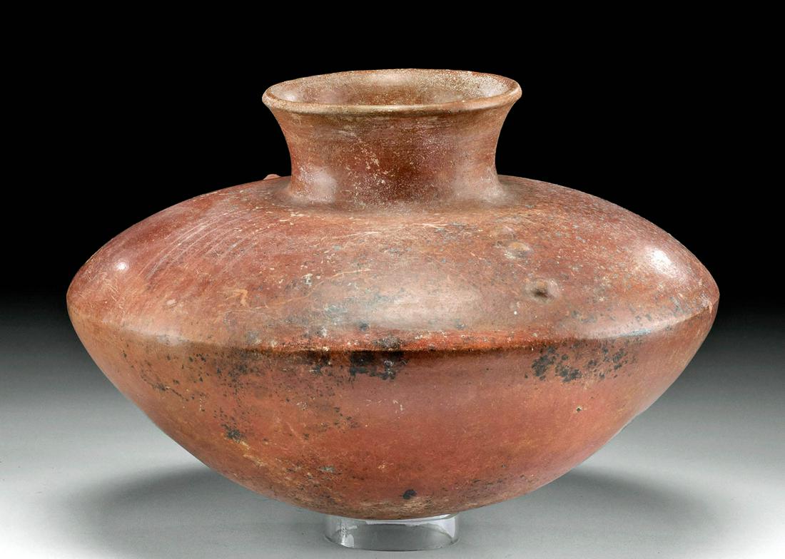 Large Colima Redware Jar Fascinating Form!