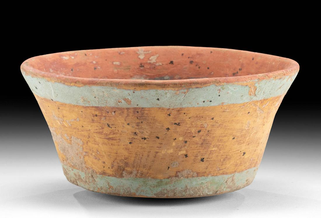 Lovely Mixtec Pottery Bowl w/ Stucco Pigments | Barnebys