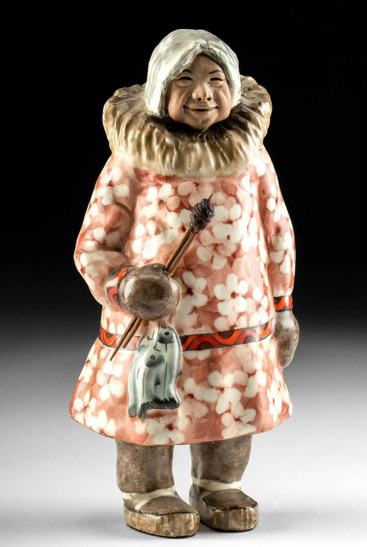 1962 C. Alan Johnson Alaskan Pottery Figure Rachel | Barnebys