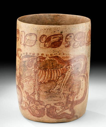 Macabre Maya Cylinder Skeletal God A Chak Kerr Database (#0130) on Mar ...