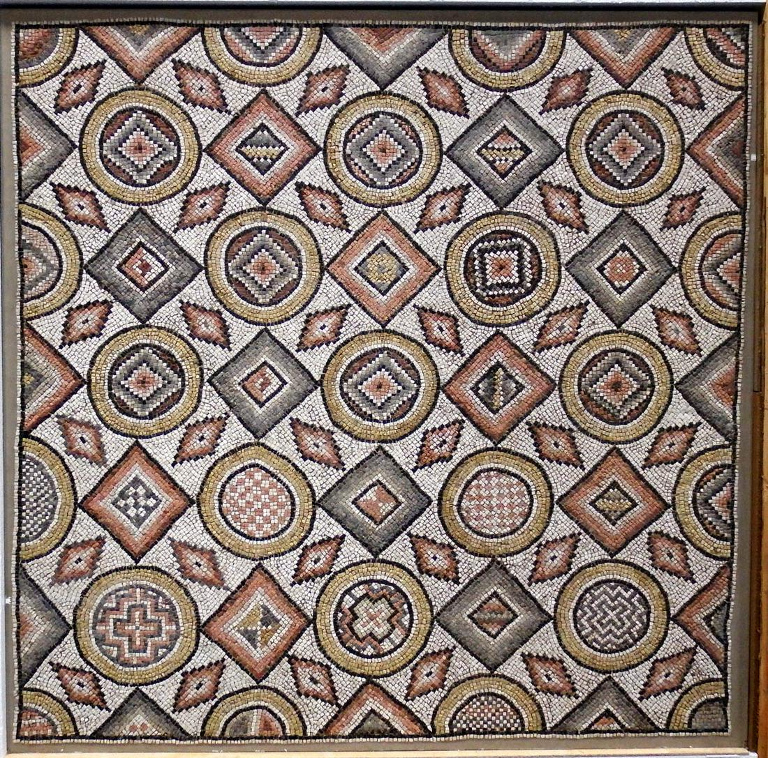 Late Roman Stone Mosaic w/ Intricate Geometric Motif (#0040D) on Mar 24 ...