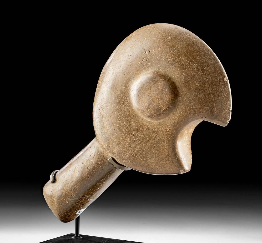 Mapuche Incised Stone Ceremonial Clava / Scepter | Barnebys