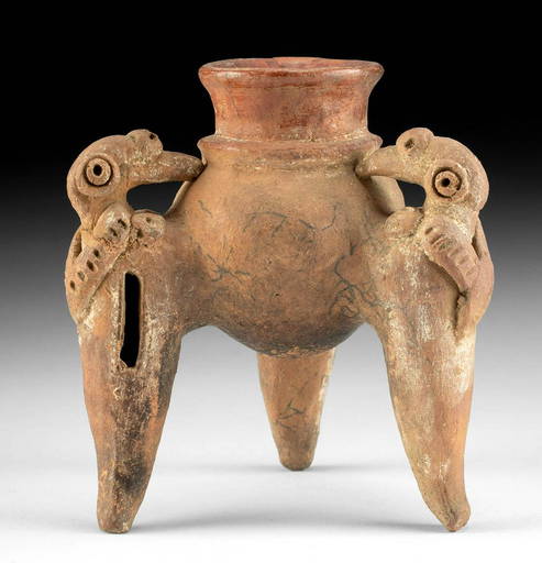 Panamanian Chiriqui Tripod Vessel Toucan Rattle Legs