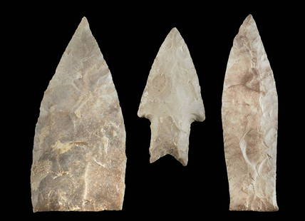 3 Native American Eastern Woodland Game Stones