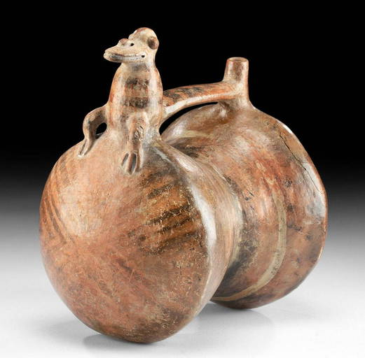 Vicus Pottery Whistling Vessel w/ Bird (#0132) on Jun 08, 2022 ...