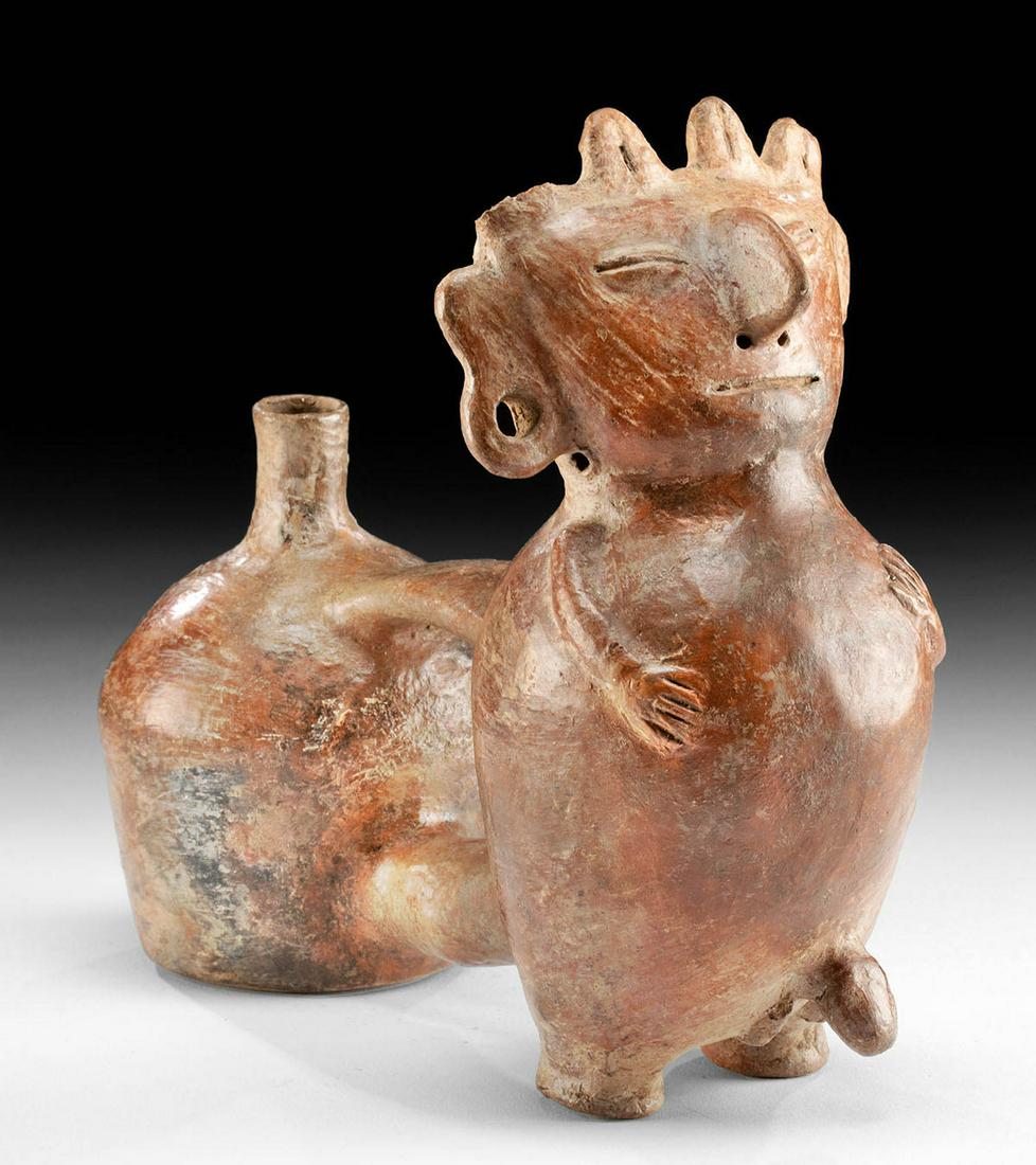 Vicus Pottery Double-Chambered Figural Stirrup Jar (#0134) on Jun 08 ...