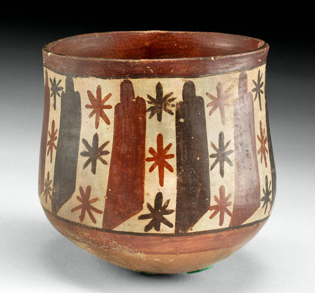 Nazca Polychrome Vessel Star Pattern