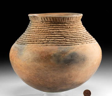 Prehistoric Native American Anasazi Corrugated Jar