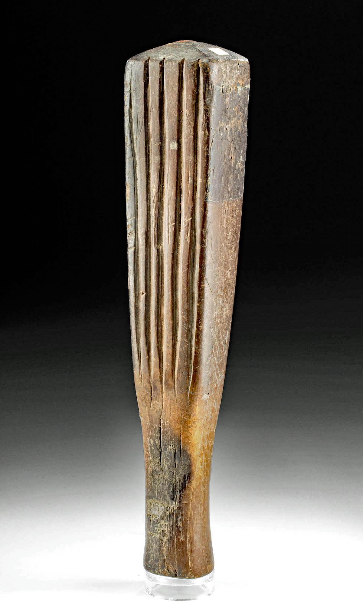 Late 19th C. Tongan Wood Tapa Beater (#0243) on Jun 22, 2022 | Artemis ...