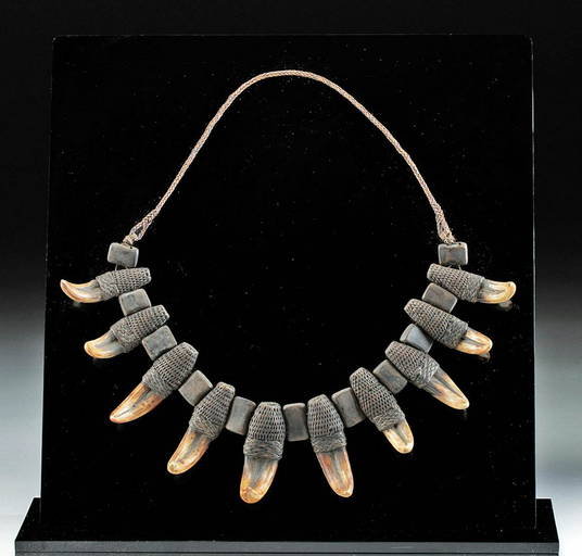 20th C. Fililipino Boaya Necklace, Carved Teeth & Bones - Jul 28, 2022 ...