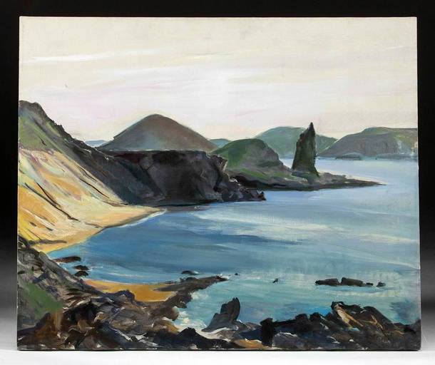 1973 William Draper Painting "coast Line"