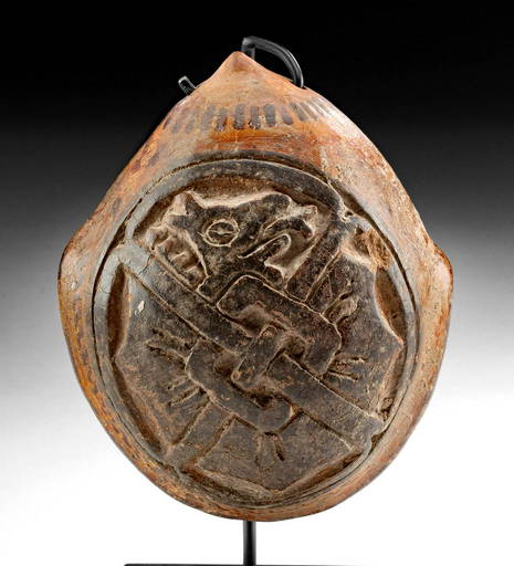 Rare Maya Pottery Rattle w/ Bat Relief (#0066) on Aug 18, 2022 ...