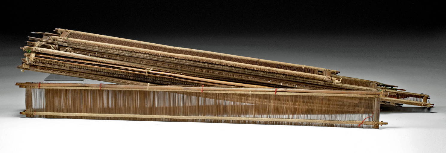 19th C. Asian Bamboo / Cane Weaving Reed Collection, 13 (#0097) on Aug ...