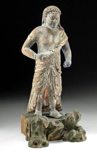 Buy 17th C. Japanese Edo Gilt Wood Deity Figure, Fudo Myoo | Artemis ...