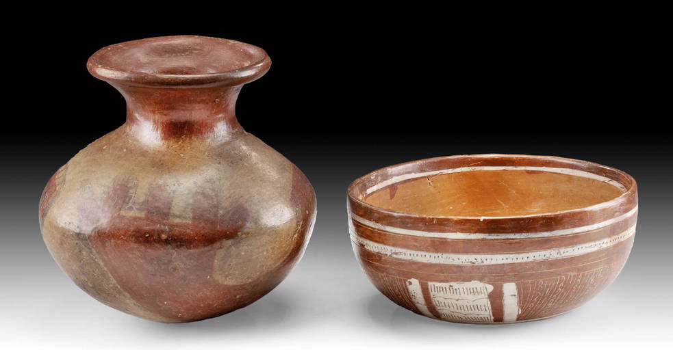 Nayarit Pottery Bowl + Colima Jar (#0232) on Oct 09, 2022 | Artemis ...