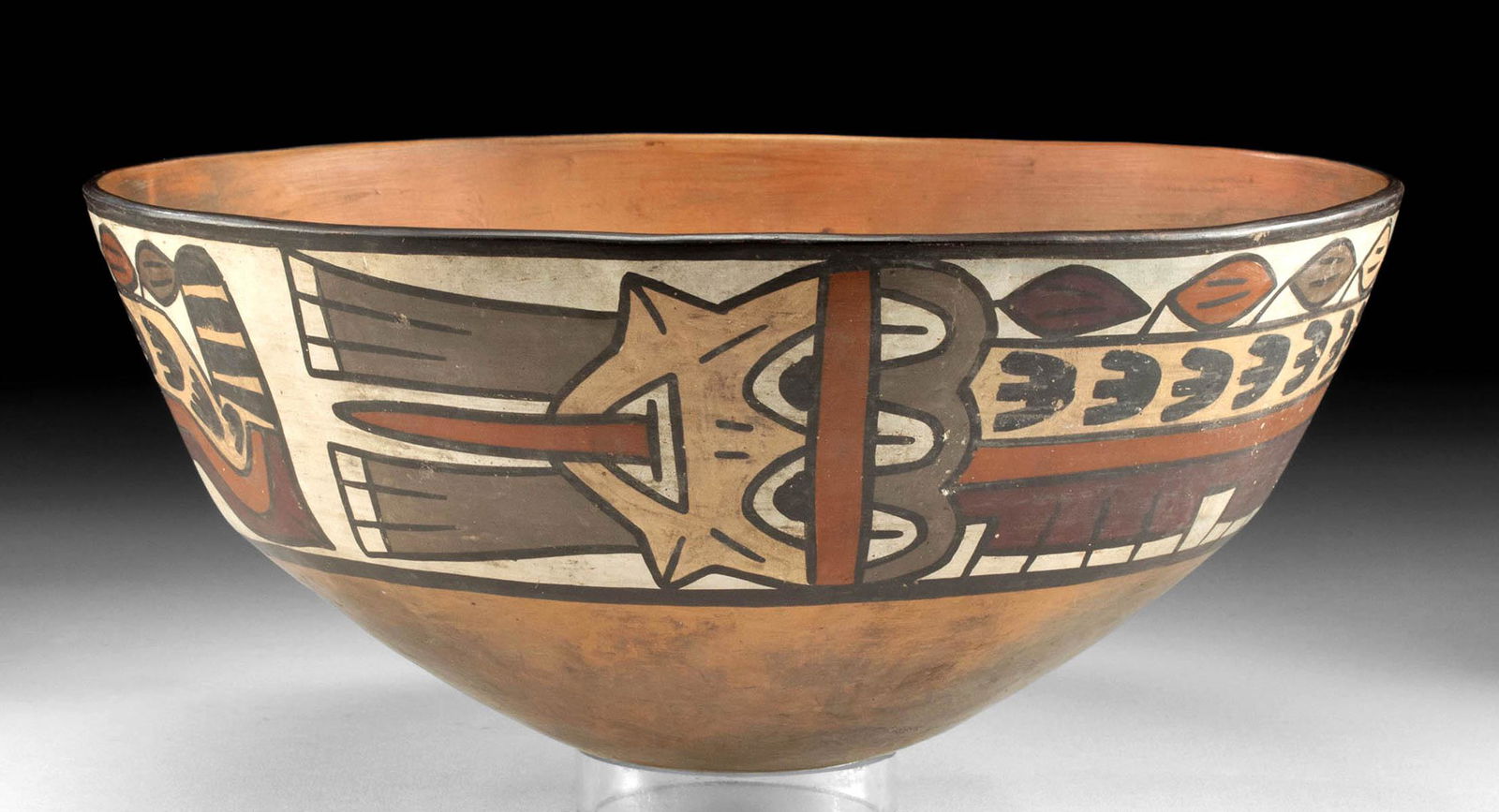 Huge Nazca Polychrome Bowl w/ Serpent Creature - Oct 20, 2022 | Artemis ...