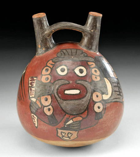 Nazca Bridge Spouted Vessel w/ AMB, Severed Trophy Head - Oct 20, 2022 ...