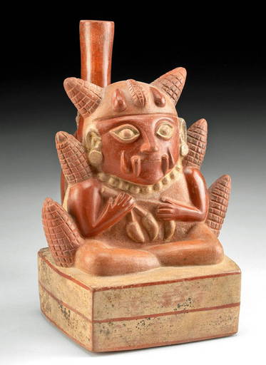 Inca Pottery Stirrup Vessel, Ai Apec as Maize God - Oct 20, 2022 ...