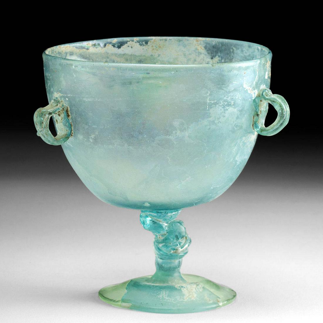 Roman Glass Goblet W/ Twisted Leg, Loop Lugs - Nov 10, 2022 | Artemis ...