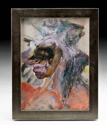 Signed Damian Gomes Painting "home Team" (2018)